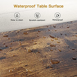 NOBLEWELL Coffee Table Lift Top with Storage Compartment and Separated Open Shelves, Pop Up Coffee Table for Living Room, 39.4in L, Vintage Brown