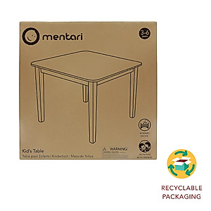 Mentari Toys - Kid’s Table - Wooden Easy Clean Table - Children’s Playroom, Classroom Furniture - Sturdy Table for Play and Learning - Age 3+