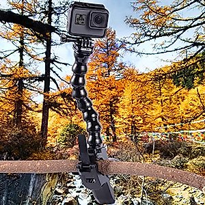 Suptig Jaws Flex Clamp Mount Gooseneck Mount for GoPro Hero 11 Hero 10 Hero 9 Hero 8 Hero 7 Hero 6 Hero 5 Hero 4 Session Hero 3+ Hero 3 Arlo Arlo pro Action Cameras