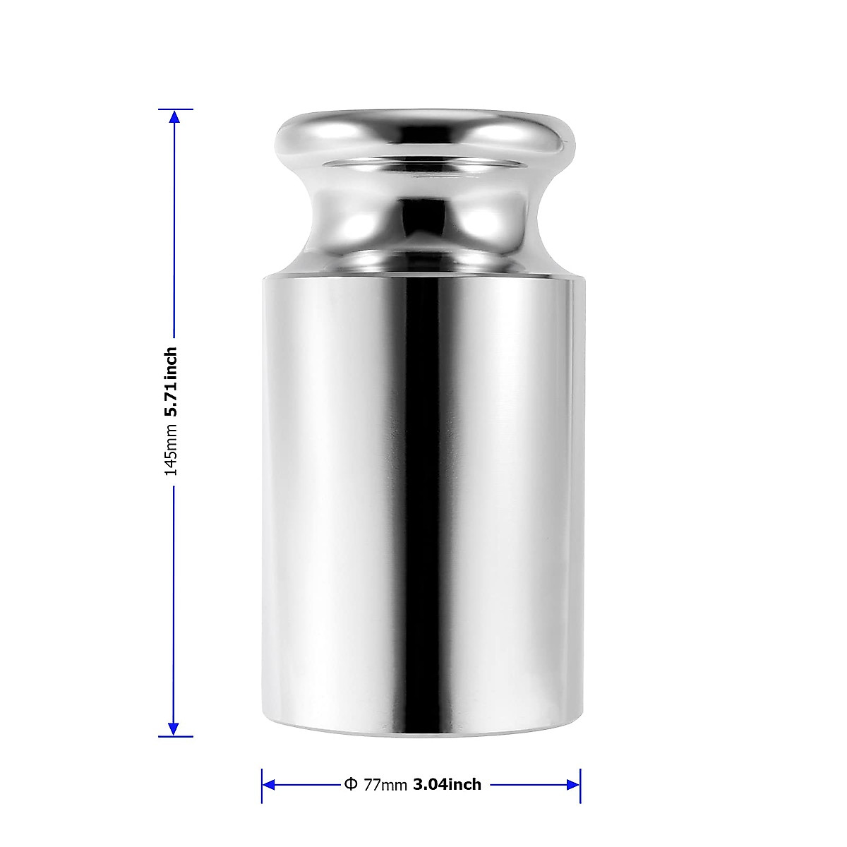 5kg Calibration Weight, Class M1 High Precision Grade 5000g Weigh Scales Calibration Weight, Precision Steel, Chrome Finish