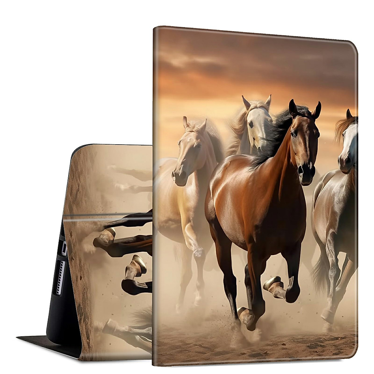 Case for Galaxy Tab S7 FE 5G/S8 Plus/S7 Plus 12.4" Tablet PU Leather Slim Lightweight Cover with Auto Wake/Sleep Case for Samsung Tab S7 FE 2021/S8+ 2022/S7+ 2020,Mountain Abstract Watercolor Art