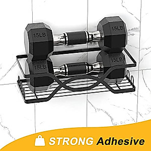 Cibert Shower Caddy, 5-pack Shower Shelves for Inside Shower, Bathroom Shower Organizer, Adhesive Shower Organizer No Drilling Rustproof Shower Rack Bathroom Organization and Storage Accessories Black