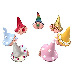 GlitZGlam Miniature Baby Gnomes 7 Pack Collection – The Adorable Baby Gnomes for The Fairy Garden That Garden Fairies Love