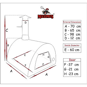 Authentic Pizza Ovens - Maximus Black Wood Fire Oven