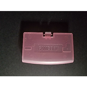 CLEAR PINK GAME BOY LOGO ADVANCE REPLACEMENT BATTERY COVER LID DOOR