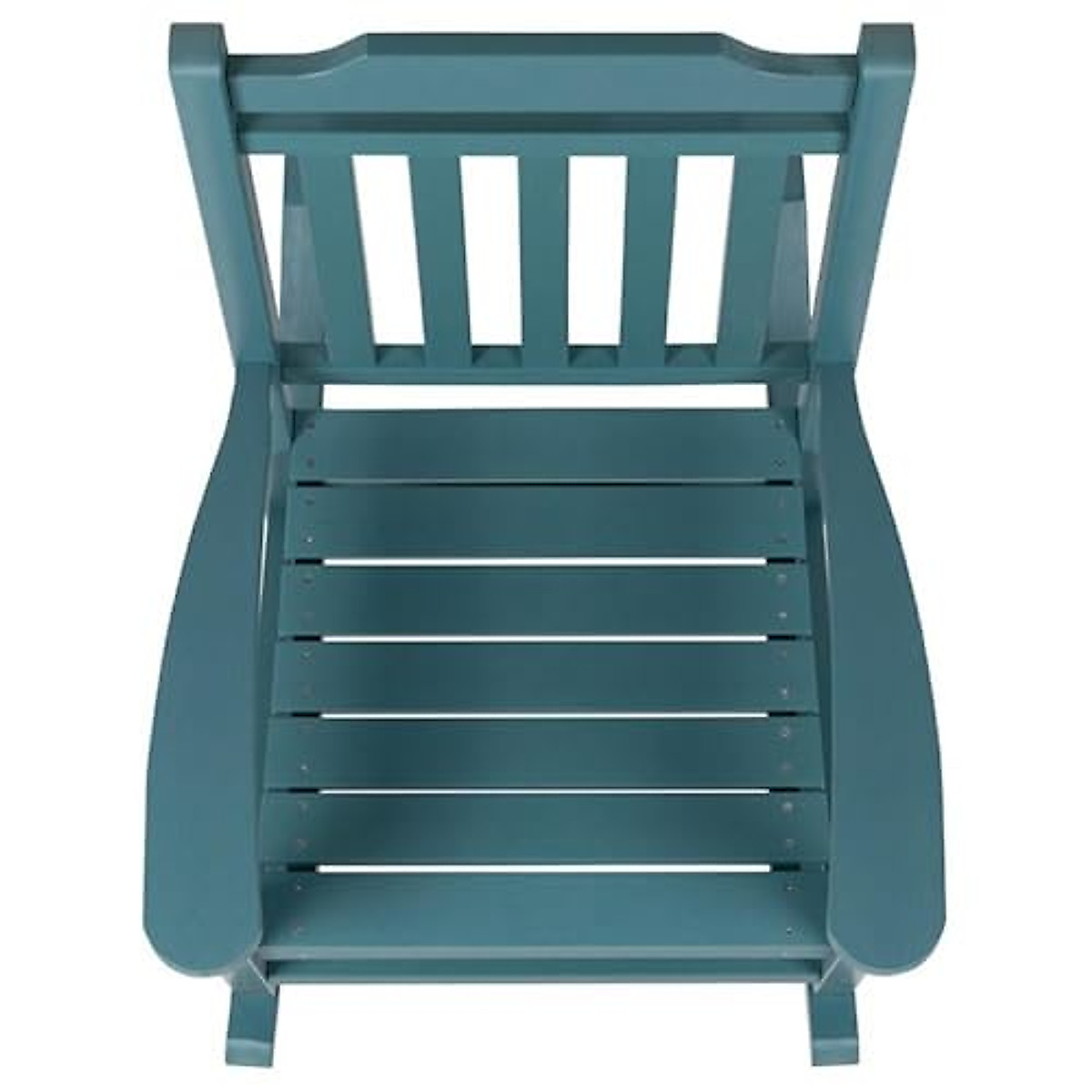 Flash Furniture Winston All-Weather Poly Resin Rocking Chair in Teal