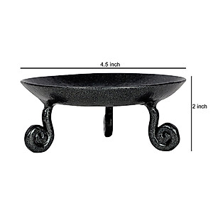 Valentines Day Gift Small Wrought Iron Pillar Candle Stand, 4.5" Tall 2" Candle Plate - Hand Made by Lal Haveli (5)