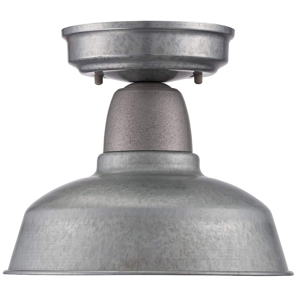 John Timberland Urban Barn Industrial Farmhouse Outdoor Ceiling Light Fixtures Set of 2 Galvanized Finish 8 3/4" for Exterior House Porch Patio Outside Deck Garage Front Door Garden Home Roof Gazebo