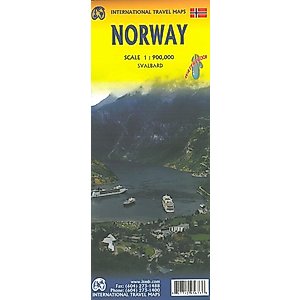 Norway Travel Reference Map 1:900K Waterproof