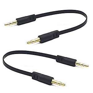 Kework 3.5mm Audio Cable, 2-Pack 15cm 1/8" 3.5mm TRS Male to TRS Male Stereo Jack Audio Cable AUX Cord for Headphone, Car Stereo, Home Stereo and More (Straight Plug)
