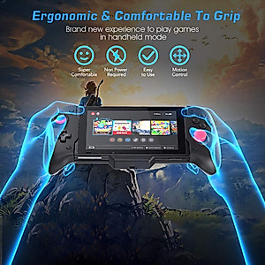 OIVO Controller Compatible with Nintendo Switch Handheld Mode, with Buit-in Upgraded PD Chip, Comfortable & Ergonomic Controller with 6 Gyro Axis, Double Motor Vibration (Renewed)