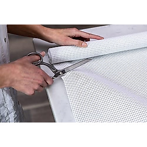 EasyLiner Select Grip Shelf Liner for Drawers & Cabinets - Easy to Install & Cut to Fit - Non Slip Non Adhesive Grip Shelf Liner for Kitchen Drawers, Bathroom, Pantry - 12in. x 24ft. - White