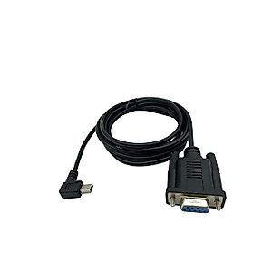 Mini USB to RS232 Serial Adapter, Dafensoy Right Turn Mini USB 5 Pin Male to DB9 Pin Female Serial Converter Cable, for Various Serial Devices and USB Mini Port Black 1.8M/6Feet