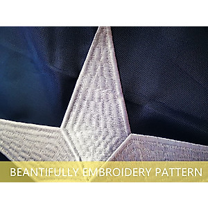 Texas State Flag 3x5FT, Embroidered Stars Sewn Stripes Premium Texas Flag Outdoors Indoors 210D Heavy Duty Oxford Nylon Flag With Brass Grommmets