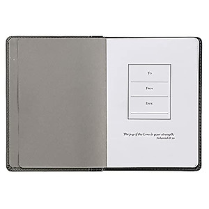 Christian Art Gifts Classic Handy-sized Journal With God Everything Is Possible Mathew 19:26 Bible Verse, Inspirational Scripture Notebook w/Ribbon, ... Flexcover 240 Ruled Pages, 5.7" x 7", Gray