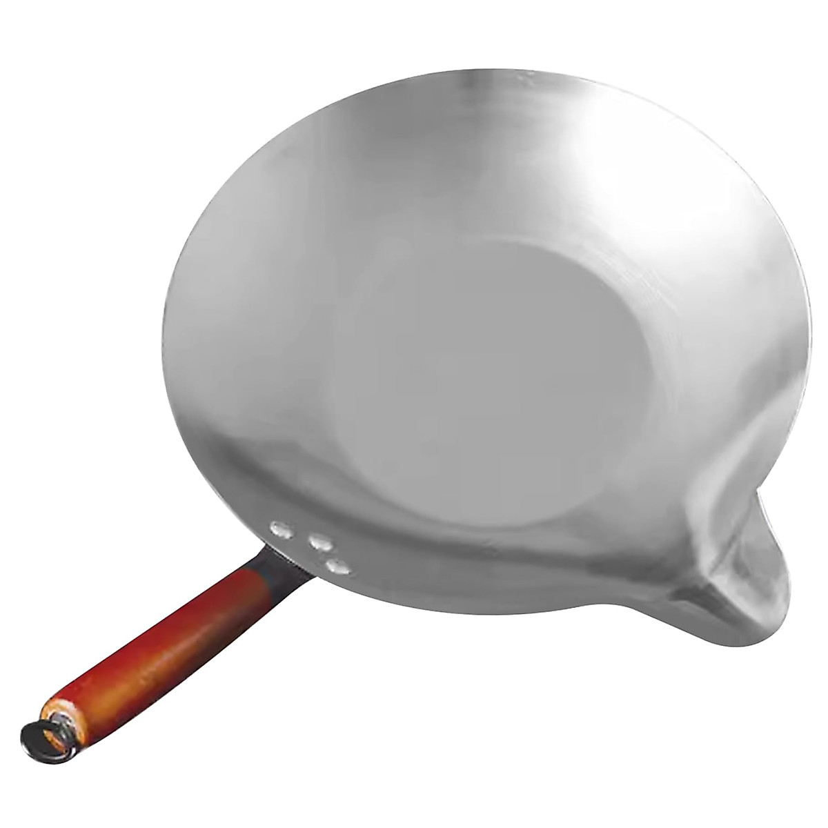 CurcKua Candy Melting Pot Candy Melter with V Spout Cast Iron Wok with Heat Resistant Handle Stainless Steel Tanghulu Sugar Dipping Pan Candy Melter Pot Tanghulu Pot