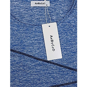 AxByCzD Exercise Tops for Women Yoga Long Sleeve Athletic Wear Running Training Performance Pilates Spring Workout Outdoor Clothes Blue XL