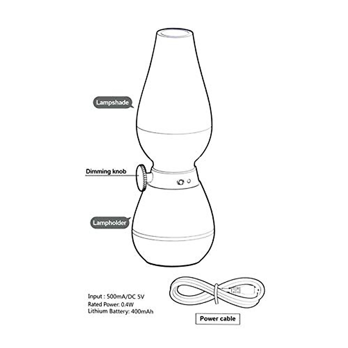 GAOZ Outdoor Lights Retro Style Led Kerosene Lamp Blowing Control Lamp Desk Lamp Dimmable USB Rechargeable Night Light Home Decoration for Home,Garden,Yard,Decorations