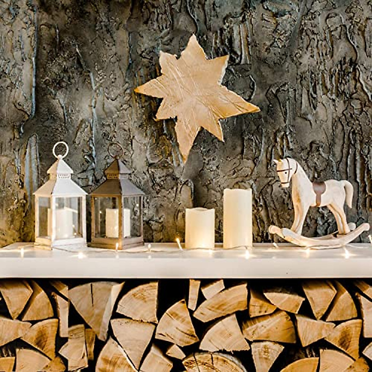 salipt Flameless Candle, LED Waterproof Candles Set of 8 (D 3'' X H 3''3''4''4''5''5''6''6) Battery Operated Candles,Flameless Candles,Resin Plastic,Indoor Outdoor Use,White