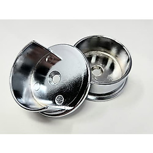 1 Pair for 1 5/16" Diameter Closet Rod Wardrobe Tube End Supports (Polished chrome)