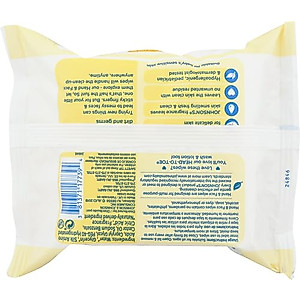 Johnson's Hand & Face Baby Sanitizing Cleansing Wipes for Travel and On-the-Go, No More Tears Formula, Paraben and Alcohol Free, 25 ct