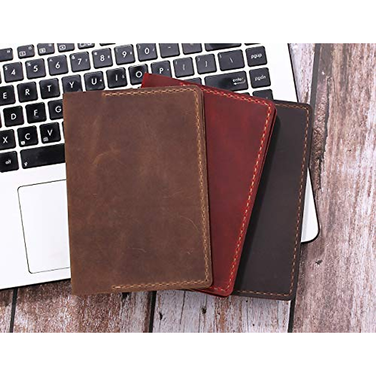 Leather Journal Cover for 3.5" x 5.5" Pocket Size Notebook With Pen Loop, Leather Cover Compatible with Rocketbook Notebook Mini Size - Brown