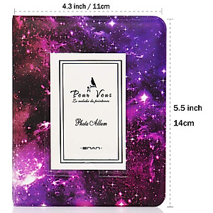 BigTrend 2x3 Inch Photo Paper Film Album Set for Fujifilm Instax Mini Camera, Polaroid Snap, Z2300, SocialMatic Instant Cameras & Zip Instant Printer (Starry sky-4, 64 Pockets)