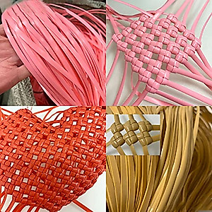 Gift_Source 8mm Wide Flat Rattan Wicker Furniture Repair Material, Synthetic Rattan Weaving Material Plastic Woven Rattan for Repair Fixing Patio Furniture, Table Chair, Storage Baskets, DIY Crafts