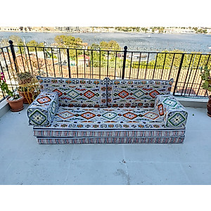 8 Thickness Gray Arabic Sofa Floor Seating Set, Pallet Sofa, Floor Cushions, Sectional Sofa, Arabic Majilis, Ottoman Couch, Arabic Jalsa (8'' Thickness Sofa)