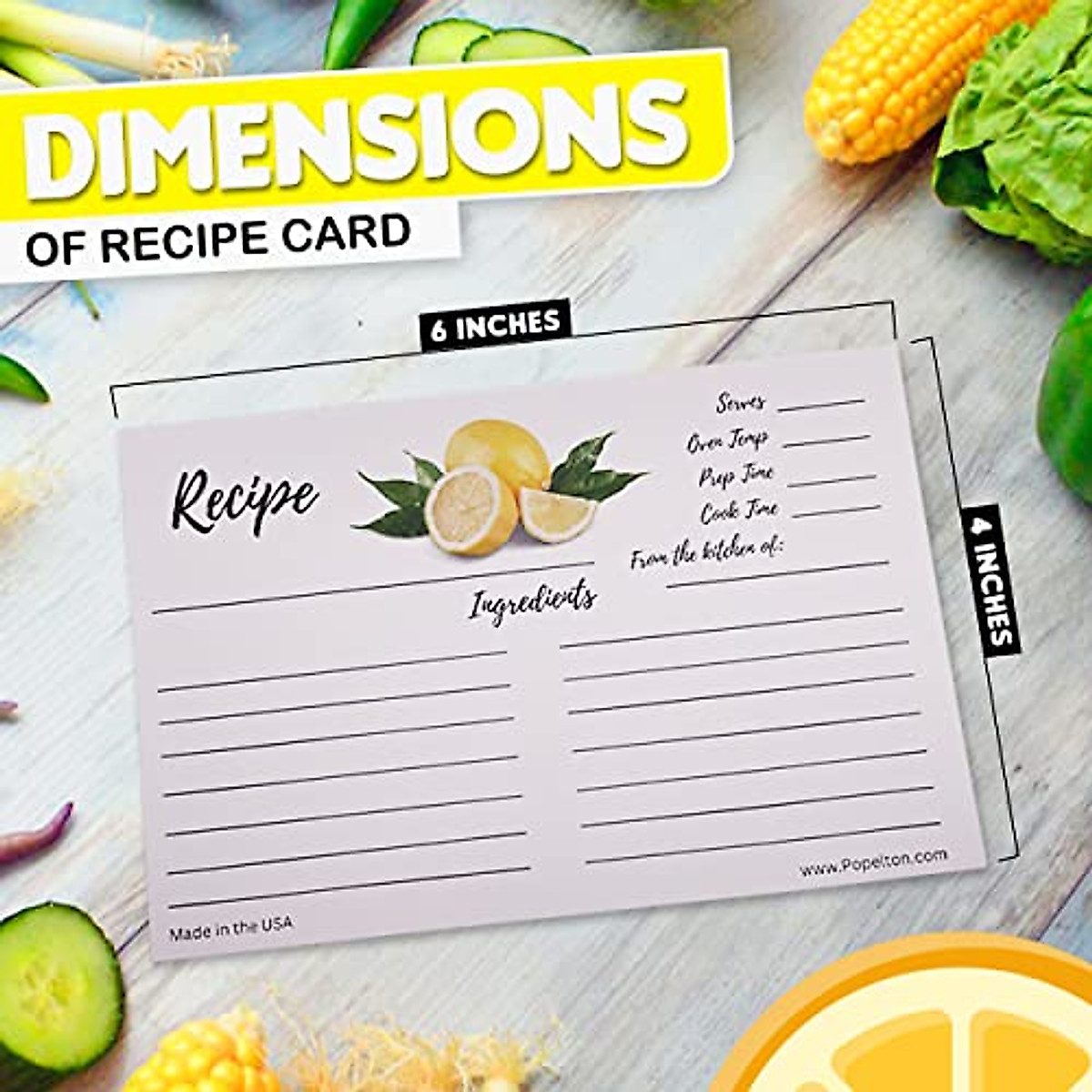 50-Pack Durable Recipe Cards 4x6 |Double Sided Recipe Cards | Chicken Recipe Cards|10pt Matte 4x6 Recipe Cards |Large 4x6 recipe cards double sided for Easy Writing| Recipe Cards for Bridal Shower