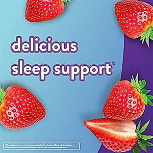 Vitafusion Max Strength Melatonin Gummy Supplements, Strawberry Flavored, 10 mg Melatonin Sleep Supplements, America’s Number 1 Gummy Vitamin Brand, 50 Day Supply, 100 Count