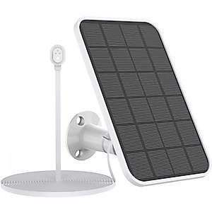 for Arlo Go 2 Solar Panel Charger for Pro 4 Camera, Pro 3 Spotlight, Pro 4XL, Pro 5S 2K, Ultra 2, Ultra, 13FT Magnetic Charging Cable, 360° Adjustable Mount, Weather Resistant(White)