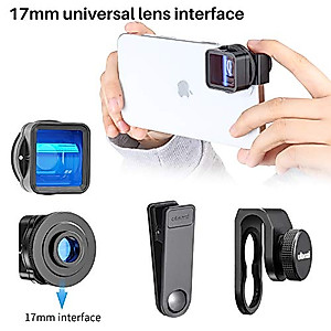 ULANZI 1.55XT Anamorphic Lens Filmmaking Phone Camera Lens,Mobile Phone Widescreen Movie Lens by Filmic Pro App for Smartphones Filmmakers Full Cinematic Video