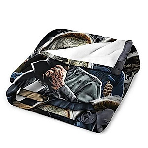 Horror Movie Blanket Collage Art Throw Blanket Warm Plush Cozy Soft Blankets for Chair/Bed/Couch/Sofa Home 40"×50"