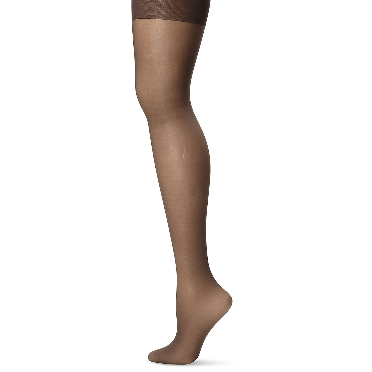 Hanes Silk Reflections Women's Lasting Sheer Tights with Control Top, Graphite, I/J