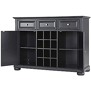 Crosley Furniture Alexandria Wine Buffet/Sideboard - Black