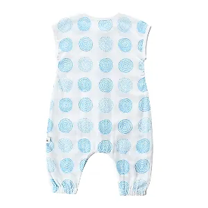 TADO MUSLIN Baby Sleeping Sack 100% Organic Cotton Toddlers Wearable Blanket with Legs, Blue Circle, 35",For 2-4 Years