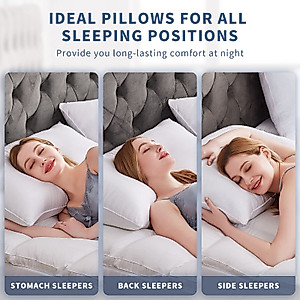 Mr.Ye Bed Pillows for Sleeping King Size 2 Pack Premium Luxury Hotel Quality Soft Pillows Down Alternative Filling for Back, Stomach or Side Sleepers, 20 x 36 Inches