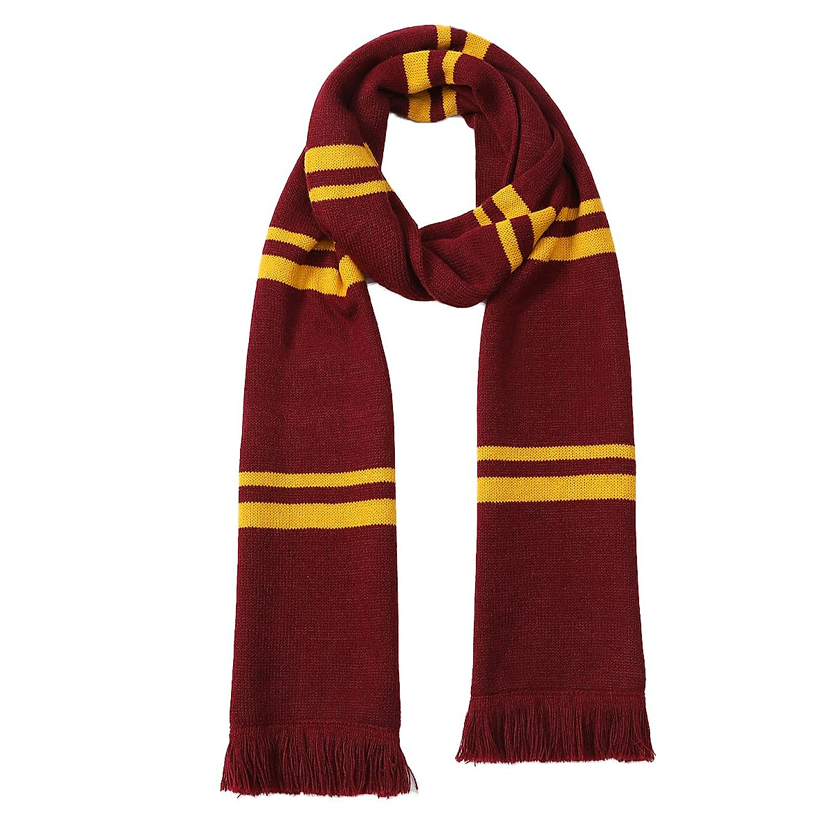 Guturris Knit Neck Scarf Magic College Styles Striped Winter Neckerchief Movie Character Cosplay Costume Accessory Red