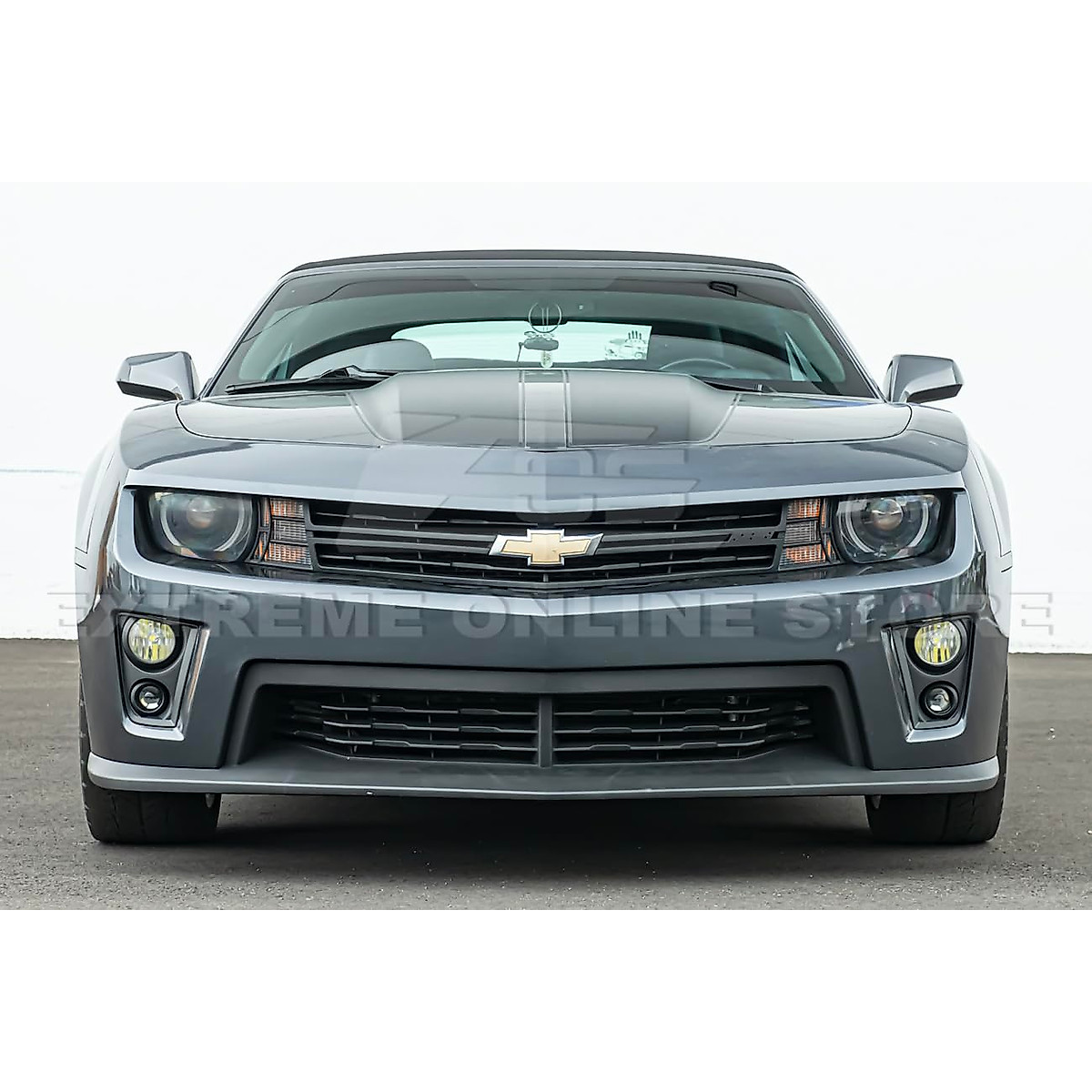 Replacement For 2010-2013 Chevrolet Camaro | ZL1 Style Front Replacement Bumper Cover Upper Lower Grille With Fog Lights