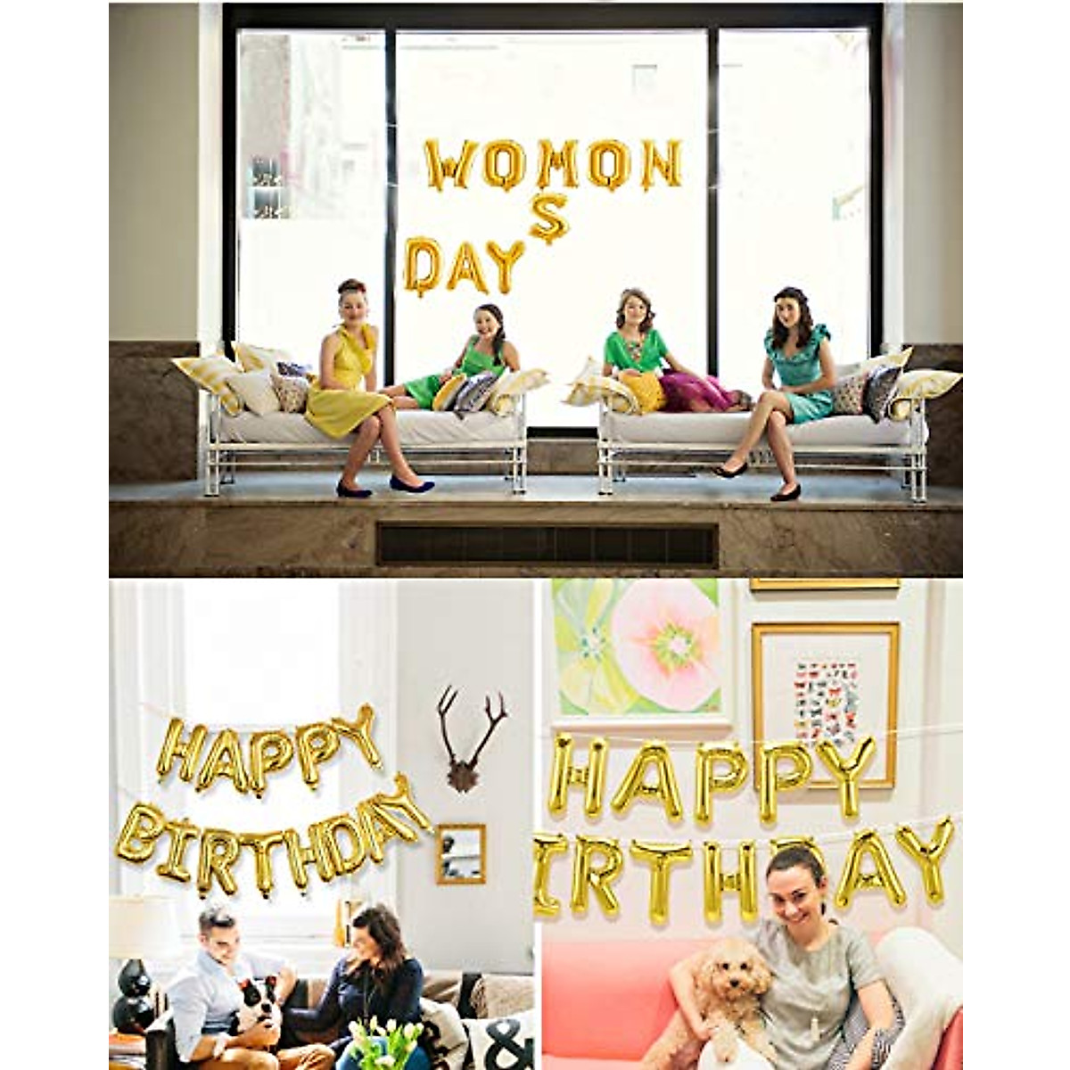 16 Inch Gold Letter Balloons Mylar Foil Alphabet Letter A-Z Balloons Set for Wedding Birthday Party Decoration Banner(26pcs Pack,) (Gold)