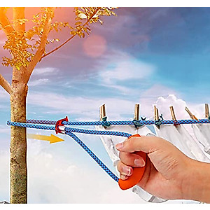 ZAselect Clothesline 50FT Washing Line Rope 15M Laundry Outdoor Clothesline Thick Garden Outdoor Easy to Tighten and Convenient Storage Portable Travel Clothesline Cord