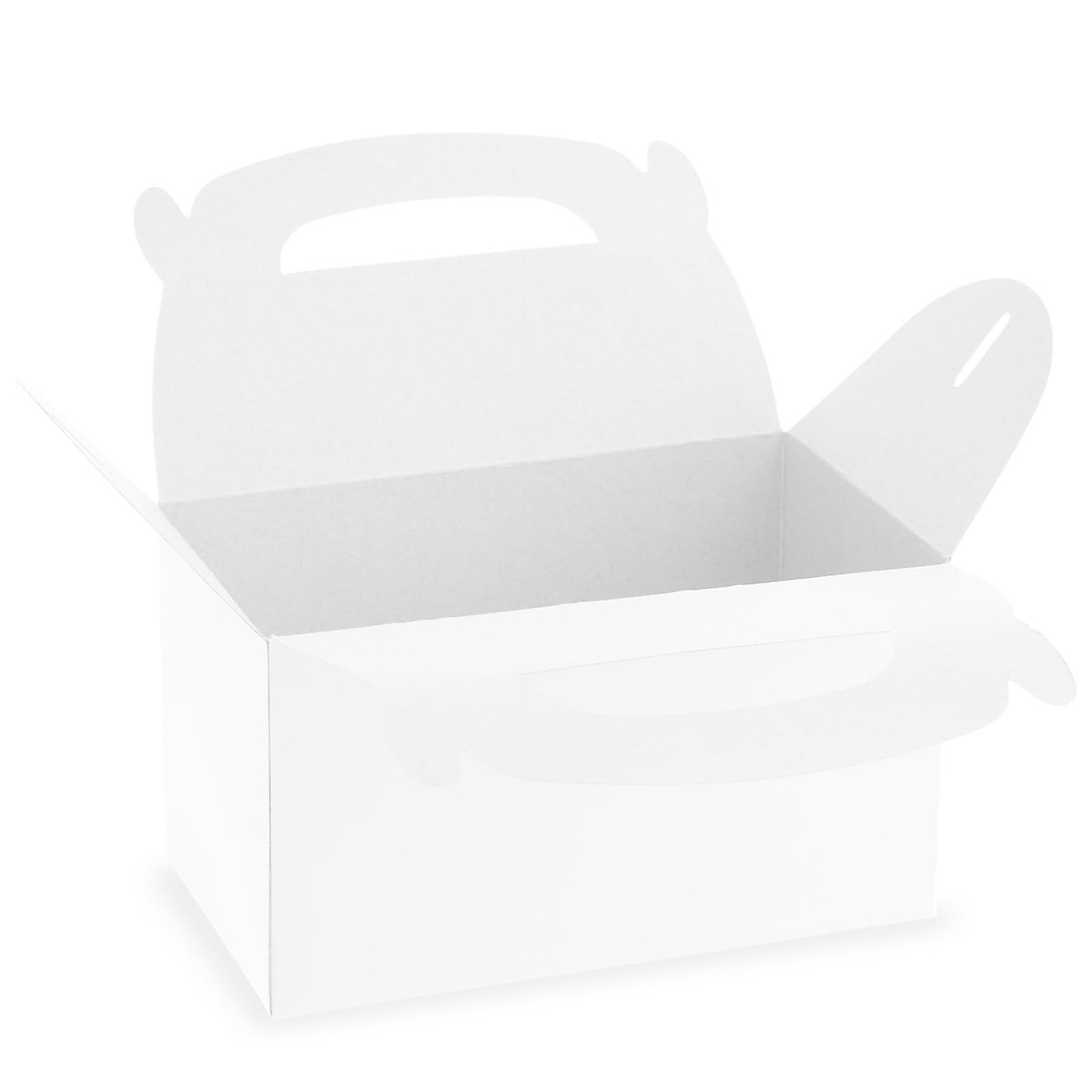 24 Pack White Gable Boxes for Party Favors, Goodies & Treats, Kids Birthday & Wedding, 6.2 x 3.5 x 3.5 In