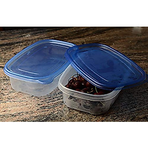 EcoQuality [3 PACK] 64oz Rectangular Oblong Plastic Reusable Storage Containers with Snap On Lids - Airtight Stackable Reusable Plastic Food Storage, Leak-Proof, Meal Prep, Lunch, Togo, BPA-Free