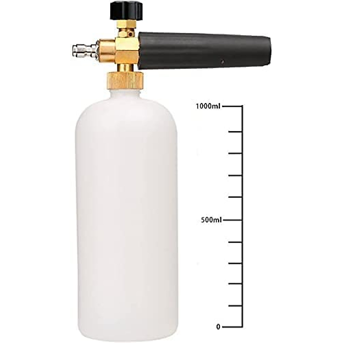 Adjustable Foam Cannon 1 Liter Bottle Snow Foam Lance with 1/4" Quick Connector Foam Blaster for Pressure Washer Gun,Heavy Duty Brass Knob