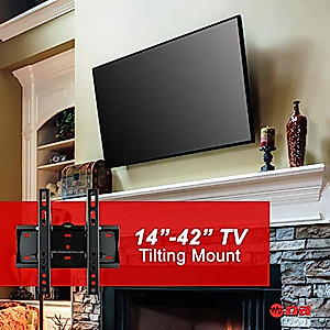 Nippon America MTE-1442T Fixed LCD/LED Adjustable Flat Screen TV Panel Wall Mount Bracket for 14 to 42 Inch Wide TVs for Television or Monitor