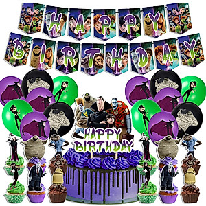 Birthday Party Supplies, Party Decorations Set Includes Happy Birthday Banner,Balloons, Cake Toppers and Cupcake Toppers for Kids Gift Birthday Party