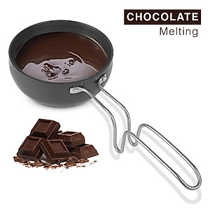 KSJONE Scratch Resistant Coating - Mini Tadka Pan for Eggs, Spices, Melting Butter - and more Tadka Pan,Large Tadka Pan for saag, dal, kadhi, dhokla (4 Inch Diameter)