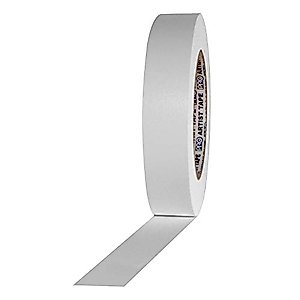 ProTapes Artist Tape Flatback Printable Paper Board or Console Tape, 60 yds Length x 1" Width, White (Pack of 1)