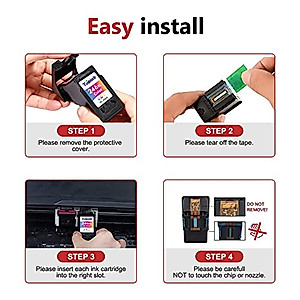 245XL 246XL Ink Cartridge Black Color Combo for Canon Ink Cartridges PG 245 and CL 246 Fit for Cannon MX490 MX492 MG2522 TS3100 TS3122 TS3300 TS3322 TS3320 TR4500 TR4520 TR4522 MG2500 Printer